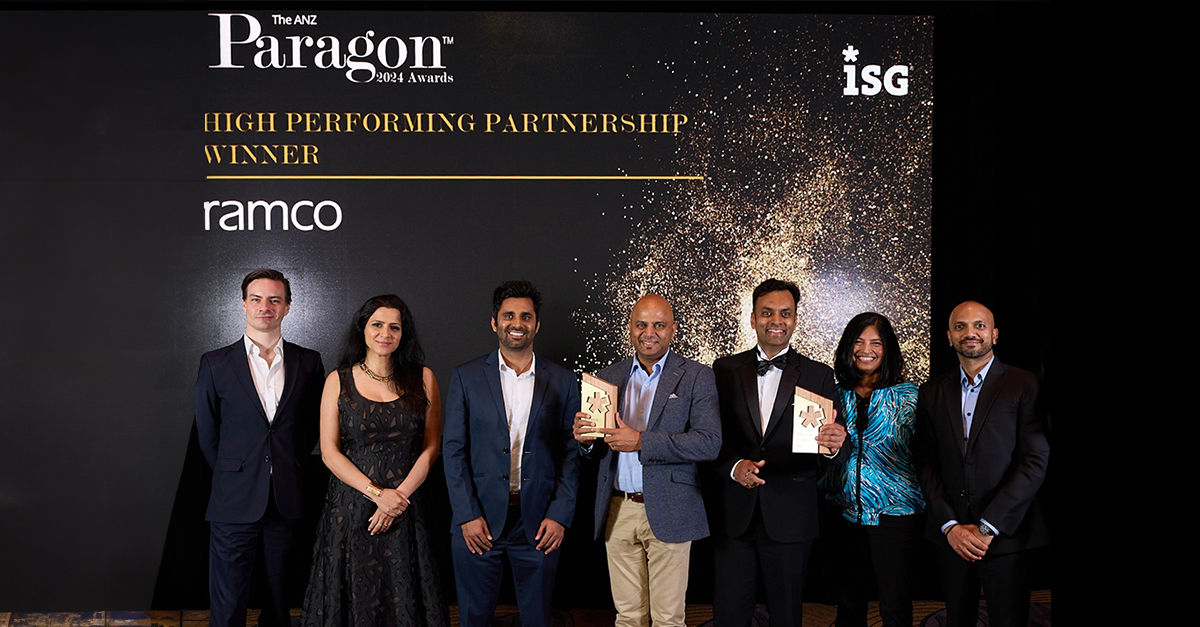 Ramco wins 'High Performing Partnership' Award at 2024 ISG Paragon Awards™ ANZ